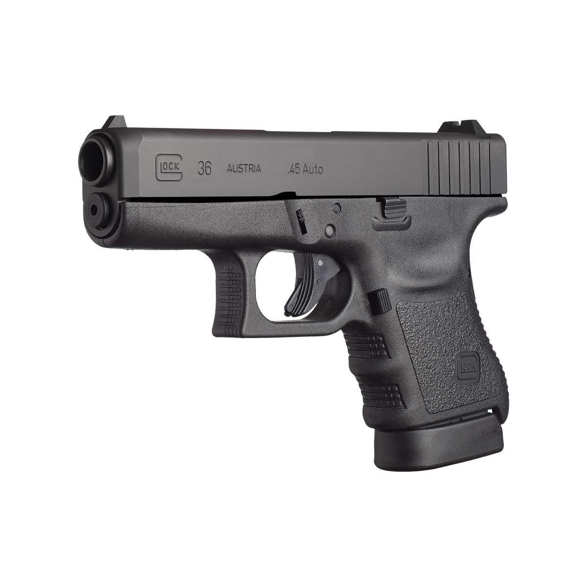 GLOCK 36 45ACP PISTOL BLACK, FIXED SIGHTS, FINGER